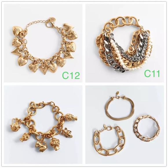 Zara | Jewelry | Zara Multi Chains Set 3color Pearl Gold Silver ...